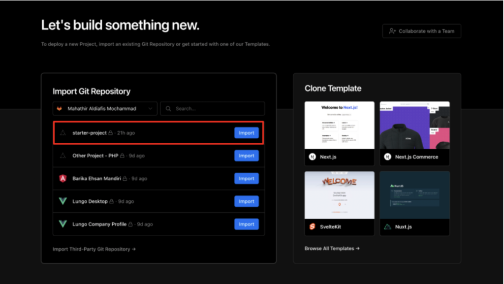 Hosting Project menggunakan Vercel App – Glosarium Digital Amoeba